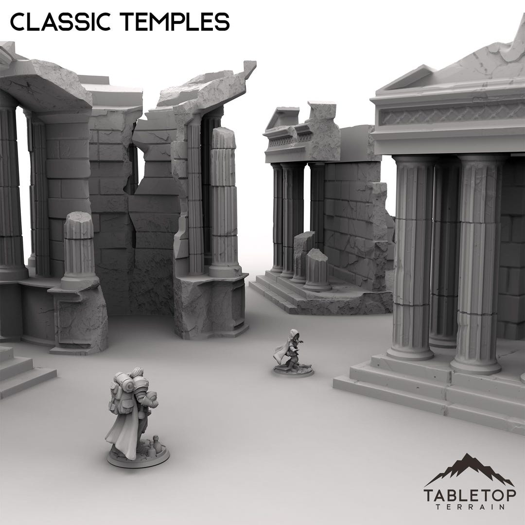 Classic Temples - Tabletop Terrain Fantasy DND Miniature Roleplaying Wargame 28mm 32mm - Etsy