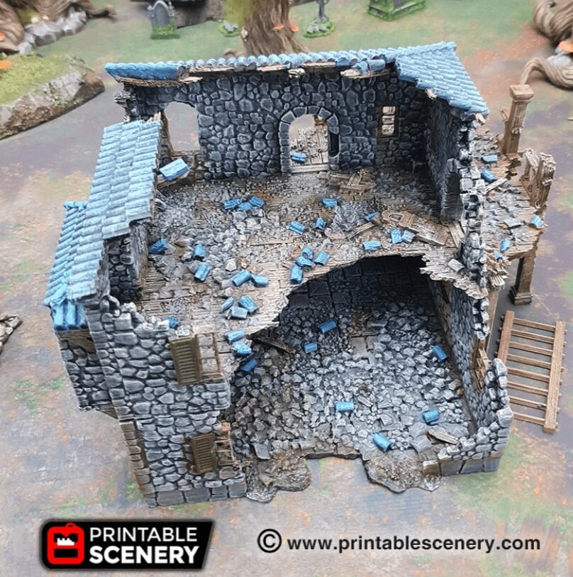 Ruined Port Tavern Fantasy Ruins Winterdale Fantasy - Etsy