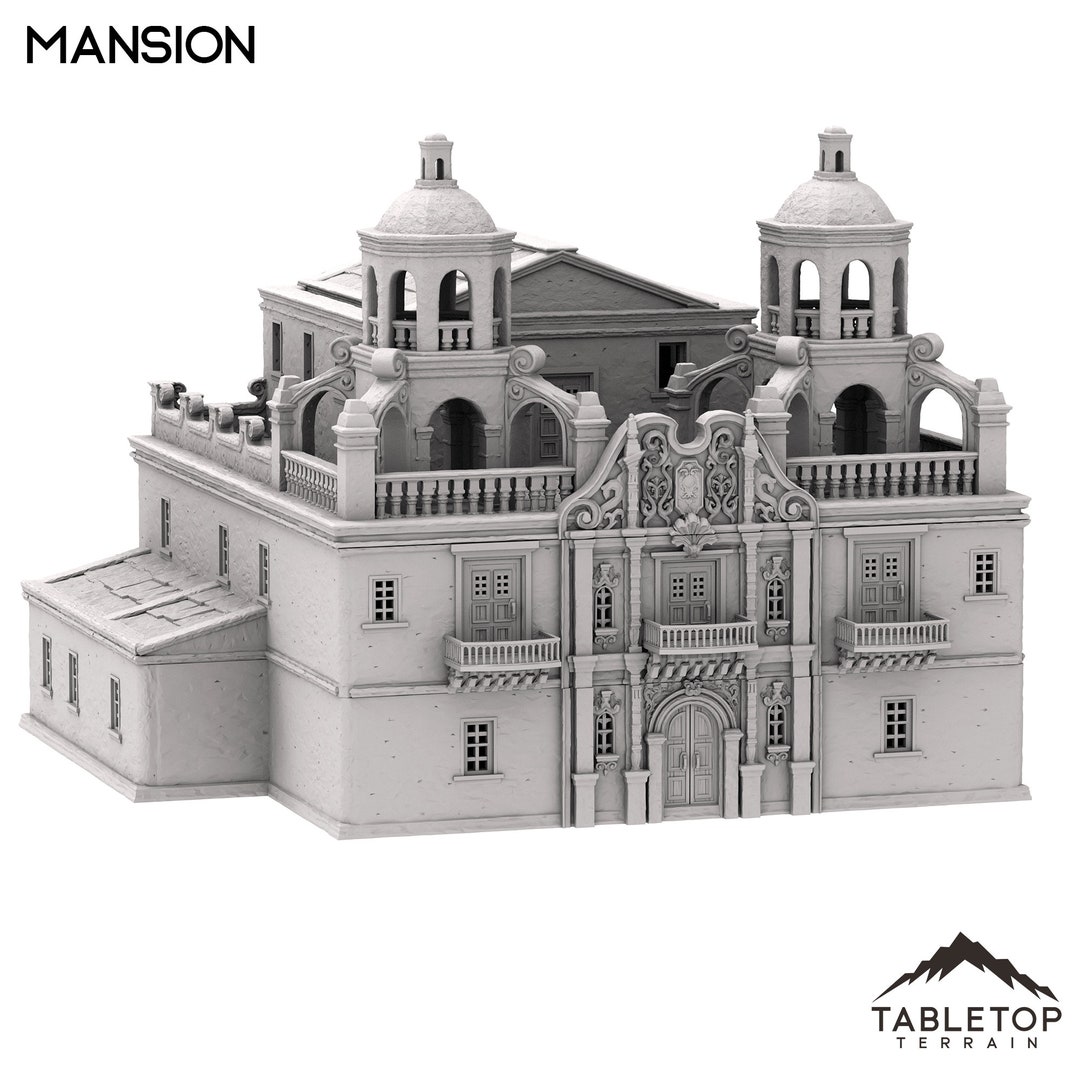 Spanish Mansion - Old Wild Western Rush - Wild West Terrain Wargaming ...