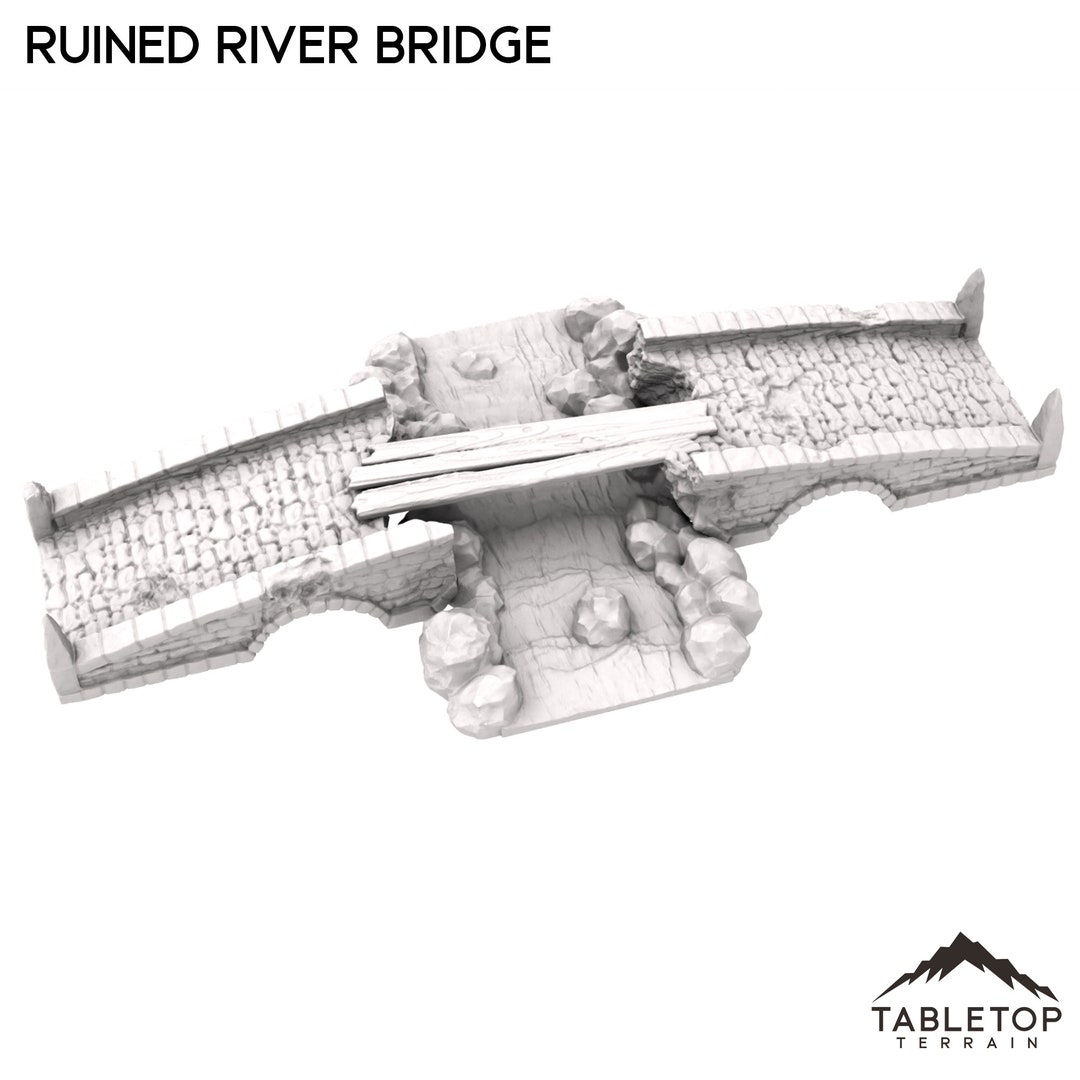 Ruined River Bridge - DND Aos Pathfinder Conquest Miniatureland ...