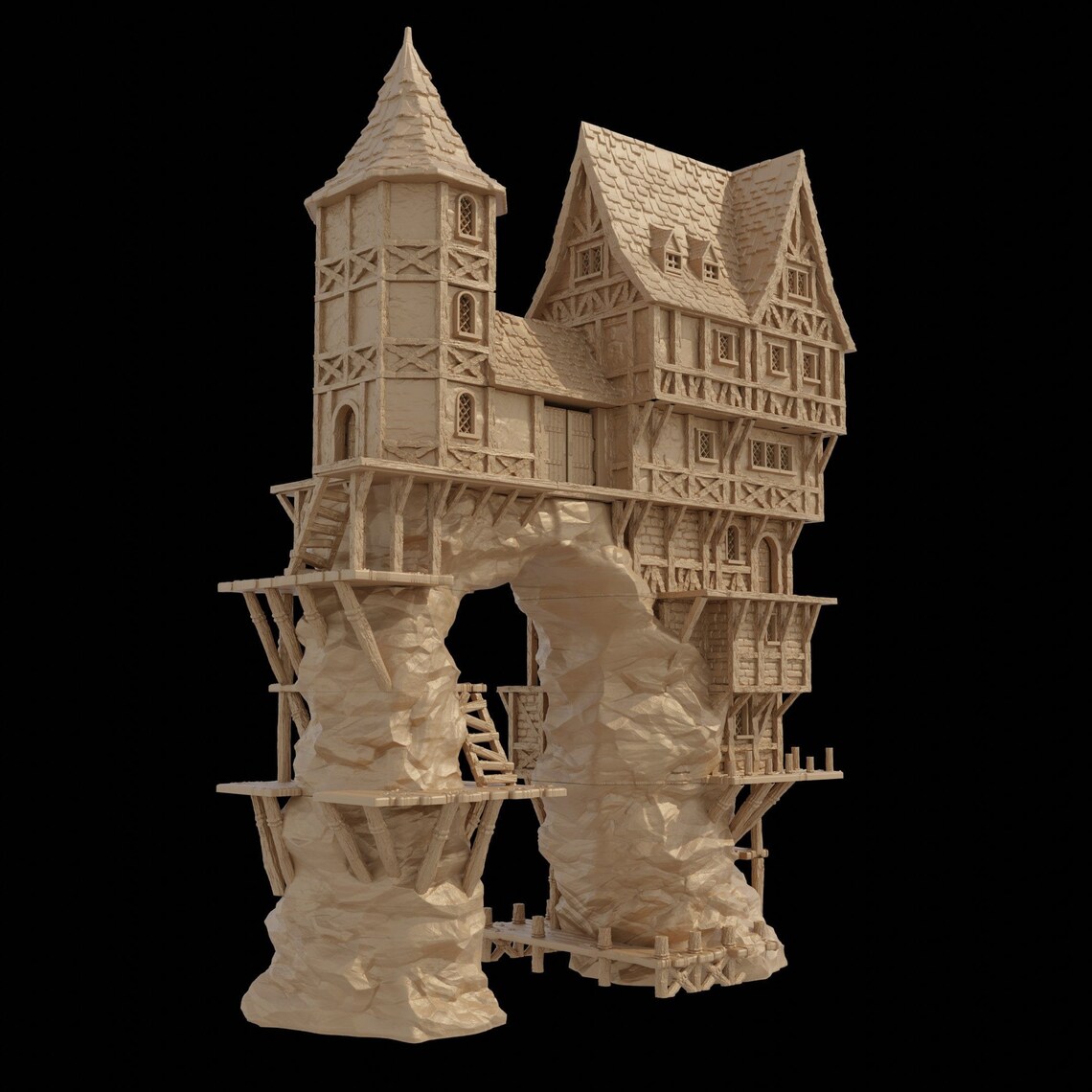 Seaside Cliff Manor - DND Aos Pathfinder Conquest Miniatureland ...