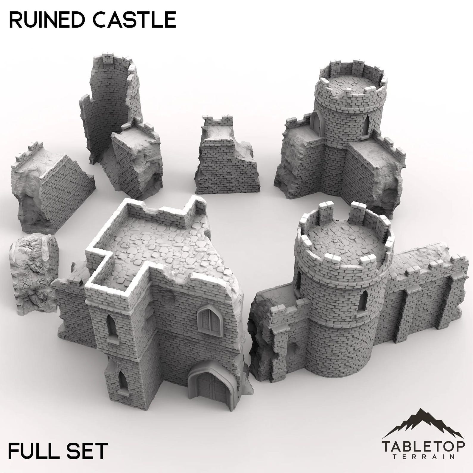 Ruined Castle - Tabletop Terrain Fantasy DND Miniature Roleplaying ...