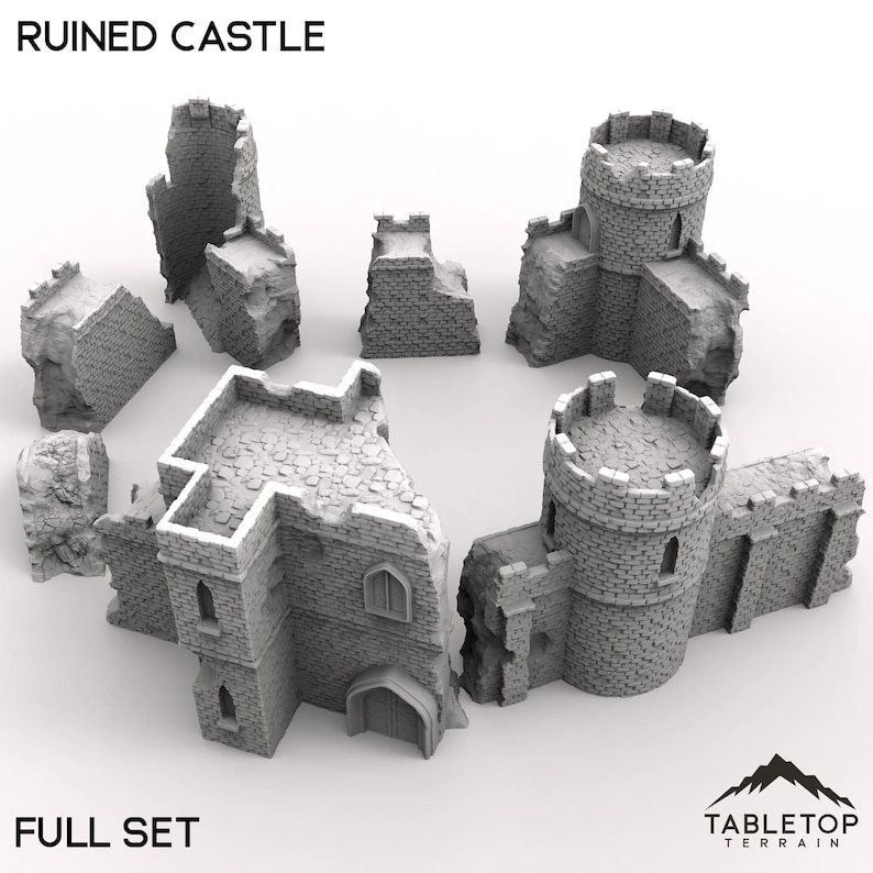 Ruined Castle - Tabletop Terrain Fantasy DND Miniature Roleplaying ...