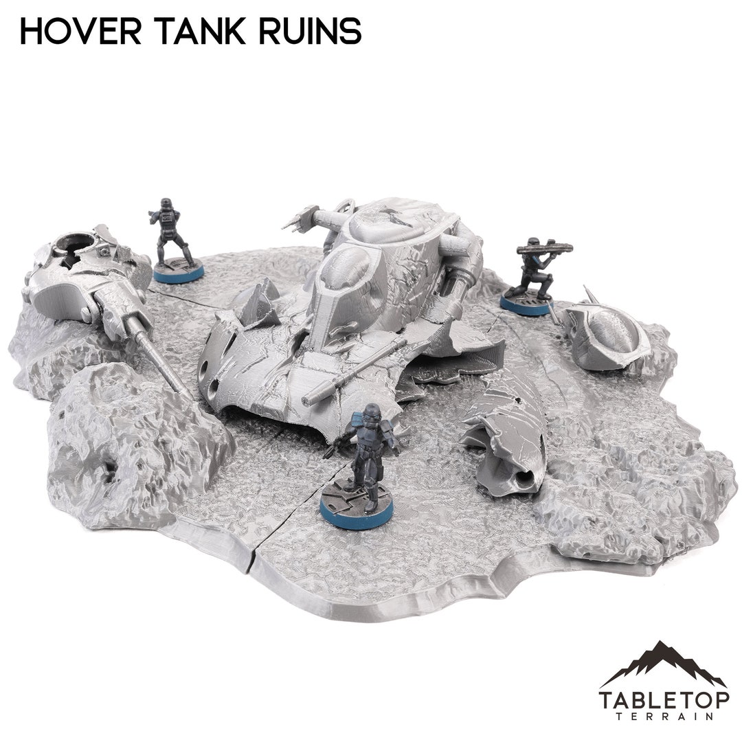 Hover Tank Ruins - Star Wars Legion Terrain Outer Rim War Scenery Koboh ...