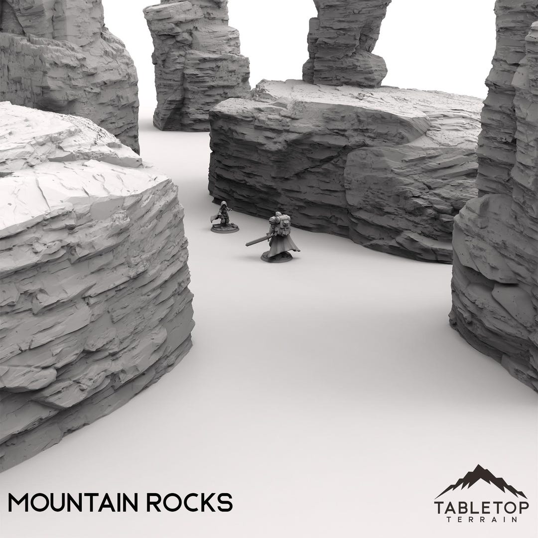 Mountain Rocks - Tabletop Terrain Fantasy DND Miniature Roleplaying ...