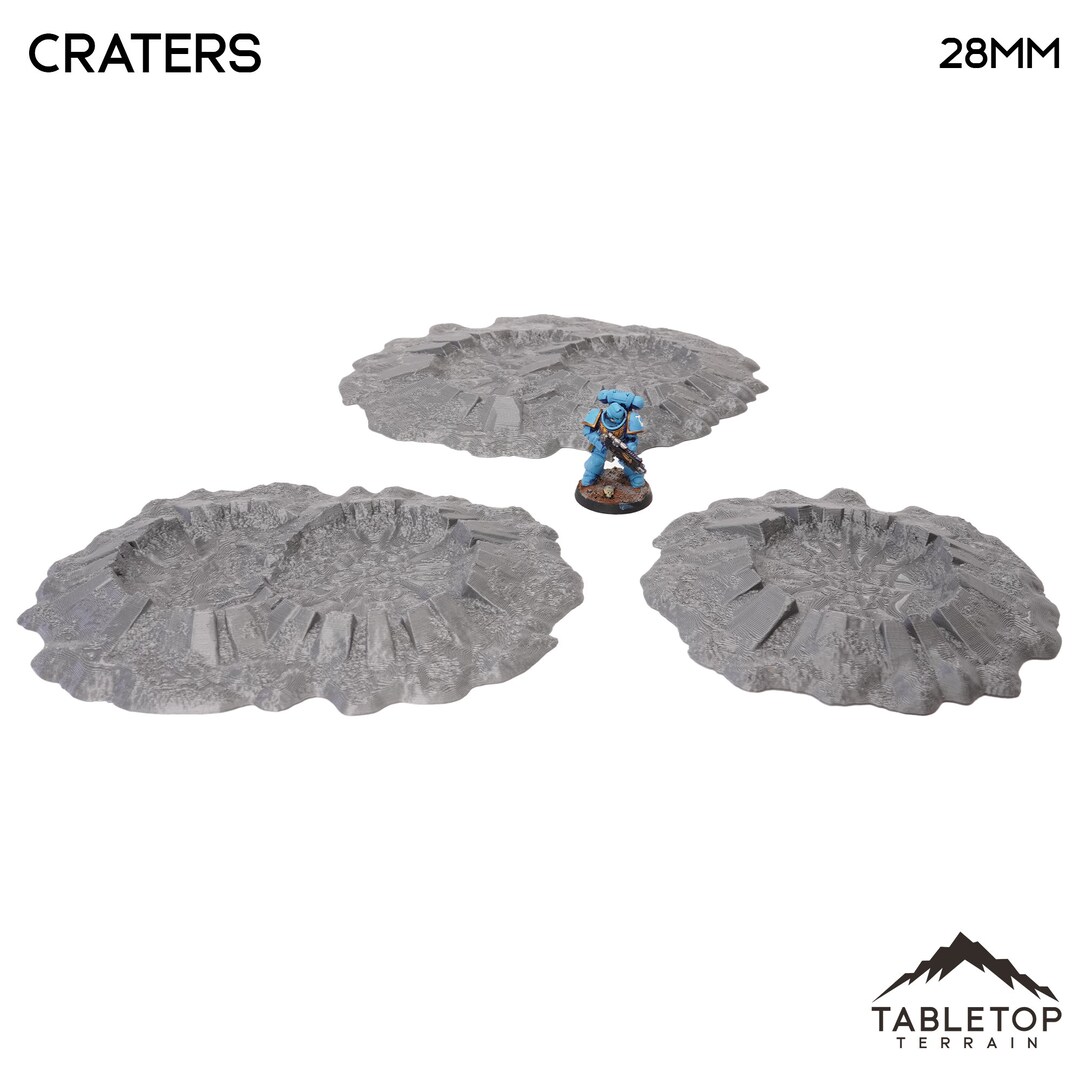 Tabletop Terrain Craters Wargame Terrain 3d gedruckt 28 mm Gebäude Sci ...