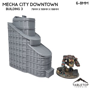 Mecha City Downtown Buildings Bundle 1 6mm 8mm Mech Wargames Tabletop ...