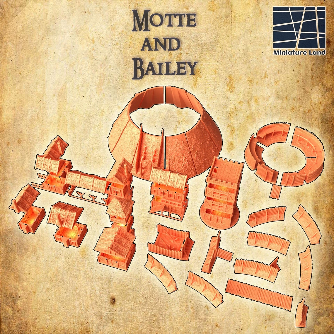 Motte and Bailey - DND Aos Pathfinder Conquest Miniatureland Tabletop ...