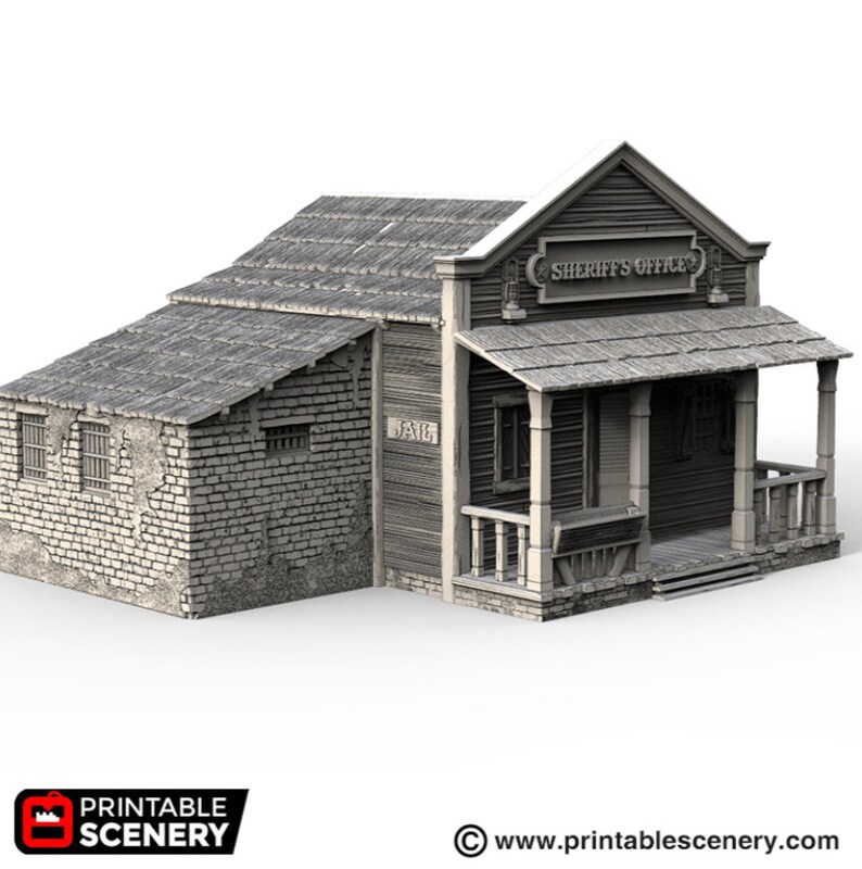 Sheriff Office & Jail - Wild West Building - Wild West Exodus Tabletop ...