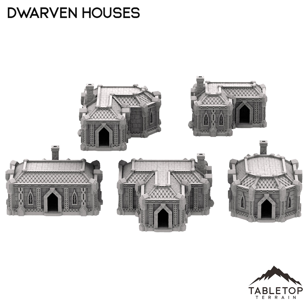 Dwarven Houses - DND Aos Pathfinder Conquest Miniatureland Tabletop ...