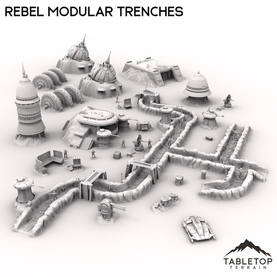 Rebel Modular Trenches - Tabletop Terrain Outer Rim Compatible With ...