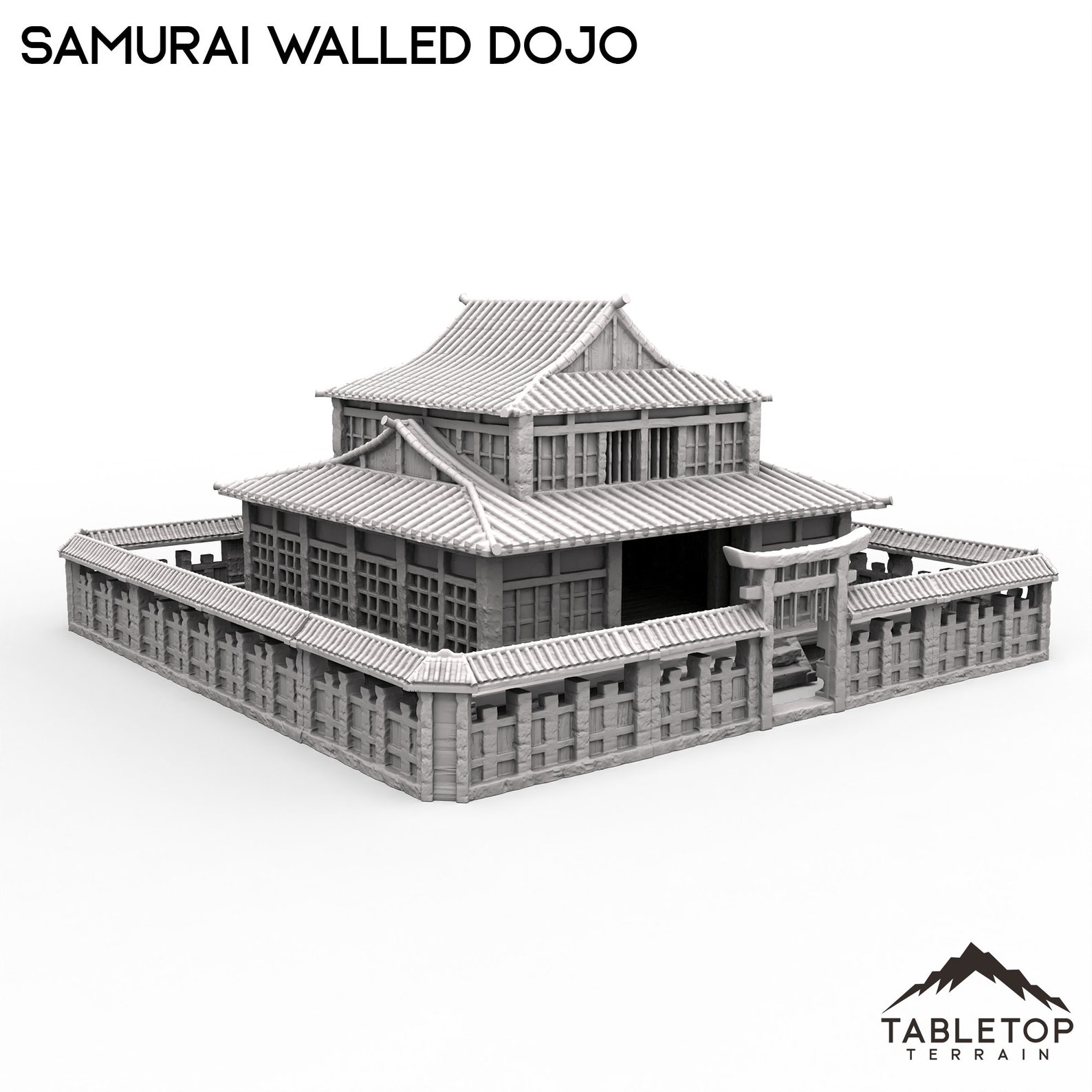 Walled Samurai Dojo - Test of Honor Bushido Tabletop Terrain 28mm 32mm ...