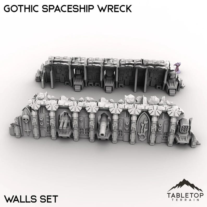 Gothic Spaceship Wreck - Tabletop Terrain Grimdark Gothic Miniature ...