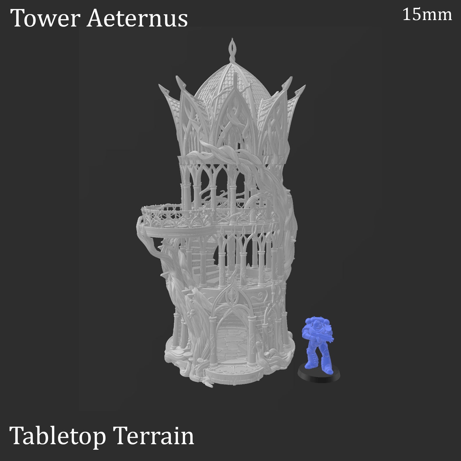 Tower Aeternus Elven Building Fantasy Terrain DND Aos - Etsy