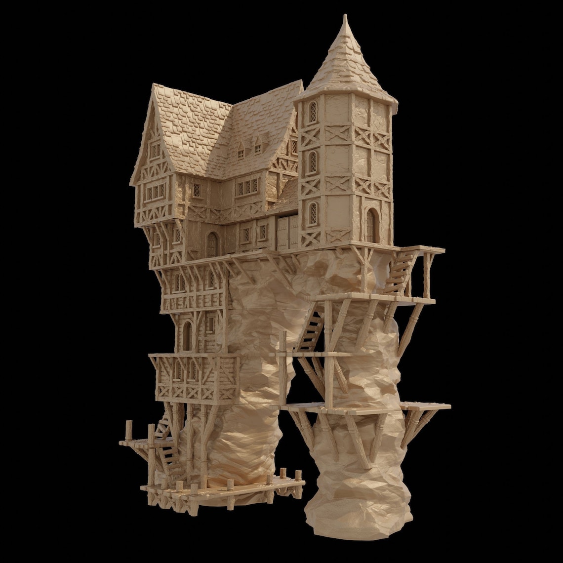 Seaside Cliff Manor - DND Aos Pathfinder Conquest Miniatureland ...