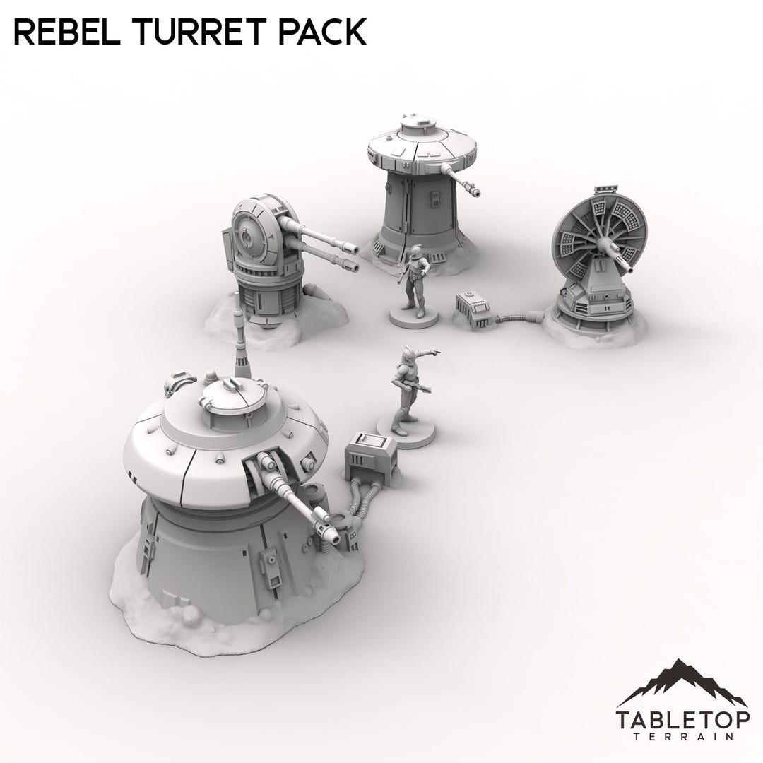 Rebel Turret Pack - Tabletop Terrain Outer Rim Compatible With Star ...