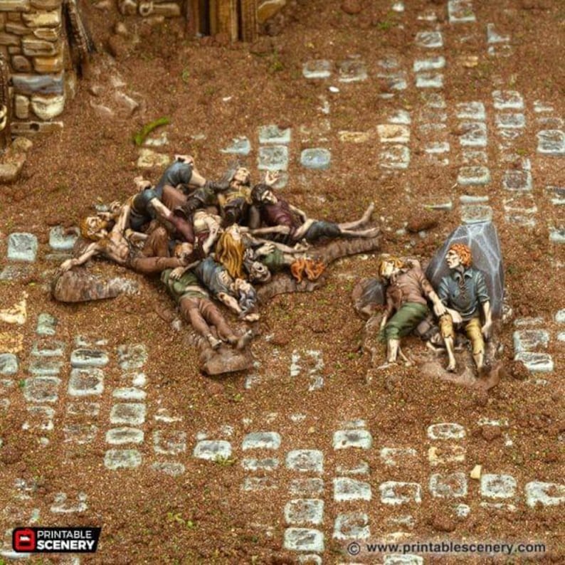 Corpse Piles - Tabletop Terrain Fantasy DND Miniature Roleplaying ...
