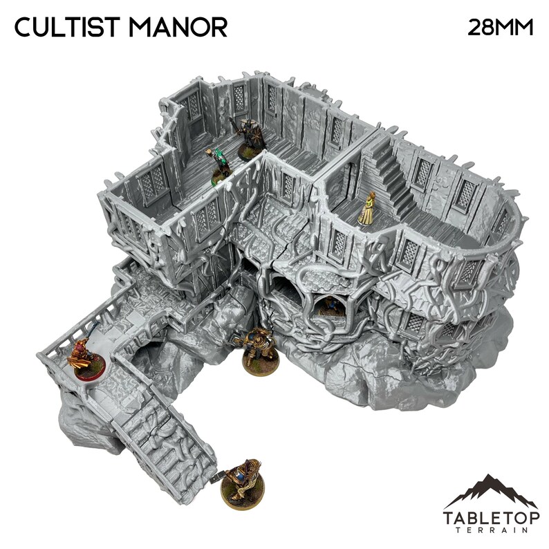 Cultist Manor - DND Aos Pathfinder Conquest Miniatureland Tabletop Terrain Miniature Wargame ...