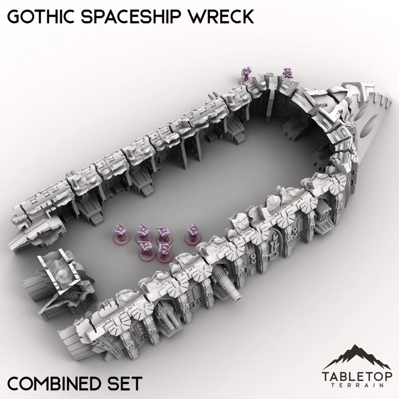 Gothic Spaceship Wreck - Tabletop Terrain Grimdark Gothic Miniature ...