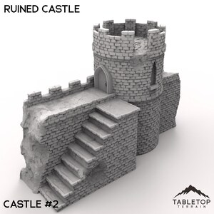 Ruined Castle - Tabletop Terrain Fantasy DND Miniature Roleplaying ...
