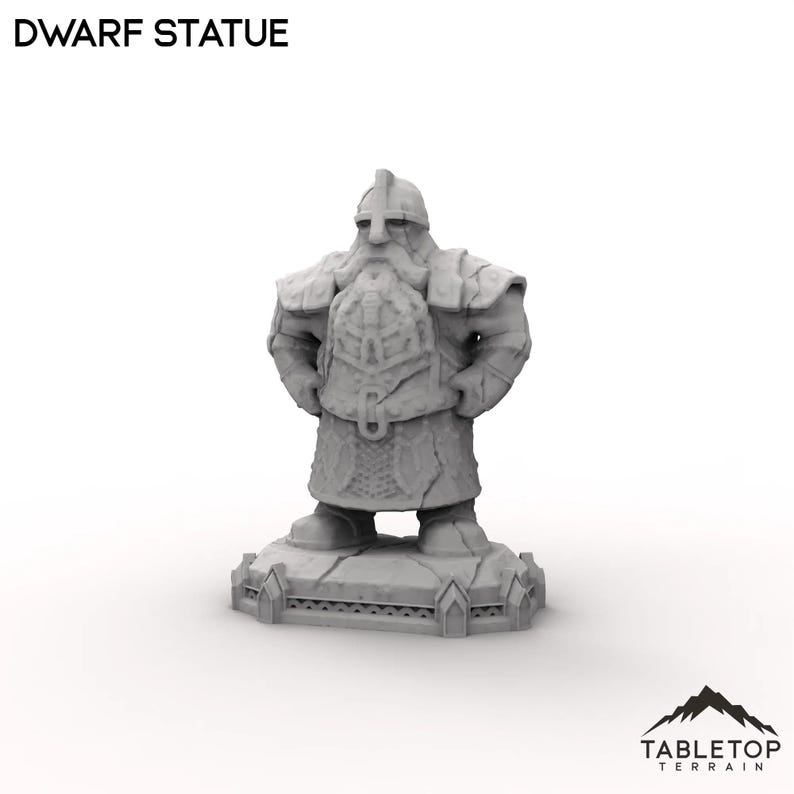 Giant Dwarf Statue - Tabletop Terrain Fantasy DND Miniature Roleplaying ...