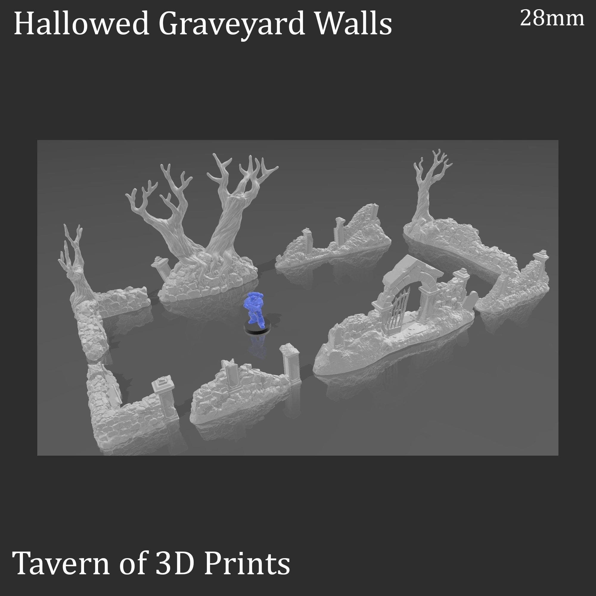 Hallowed Graveyard Walls Fantasy Terrain Shadowfey Fantasy - Etsy