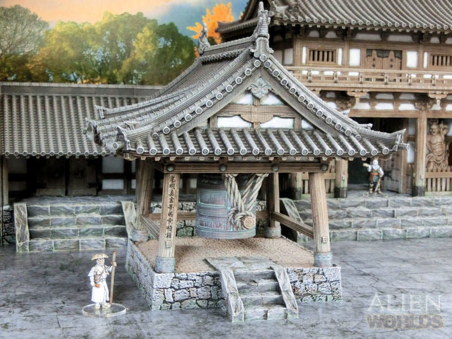 Samurai Temple Bell Test of Honor Japan Miniatures Terrain - Etsy