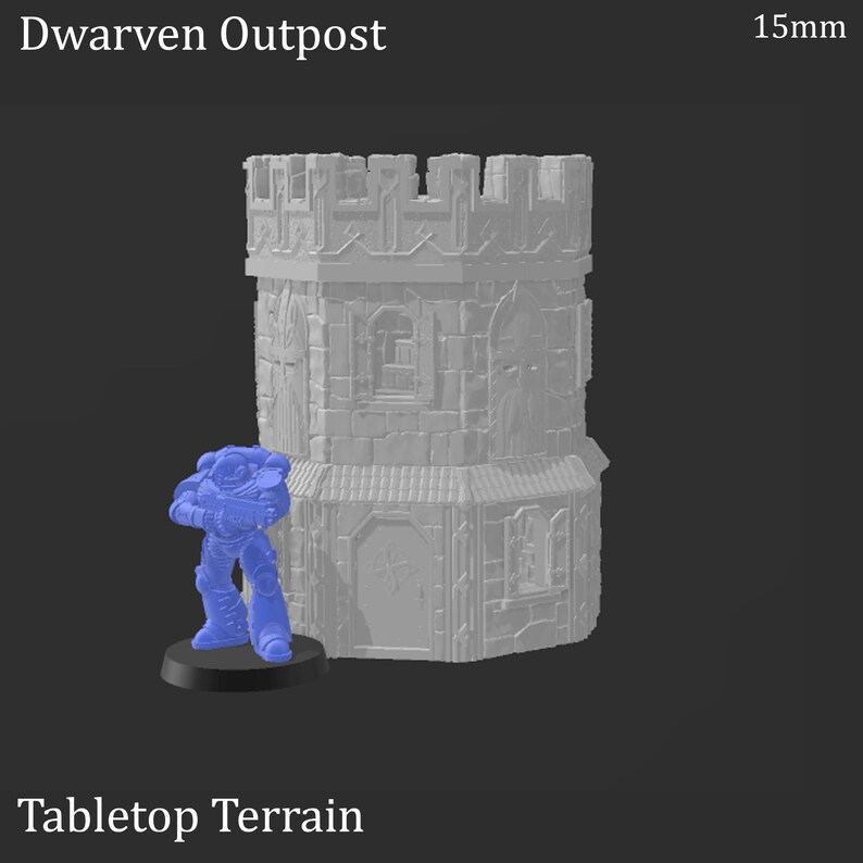 Dwarven Outpost Fantasy Building Fantasy Terrain DND Aos - Etsy