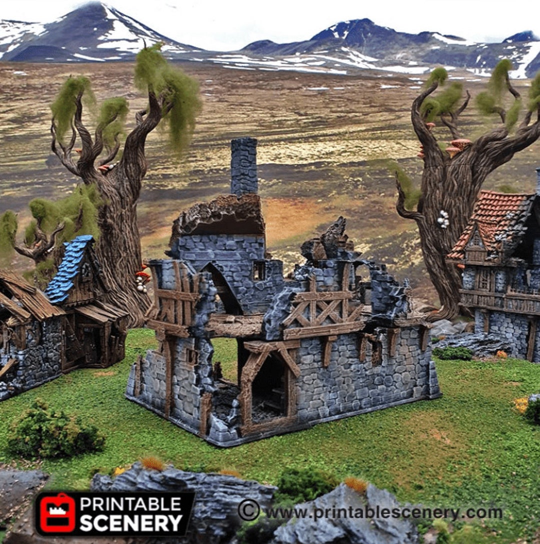 Ruined Port Merchant - Fantasy Ruins - Winterdale Fantasy Terrain DND ...