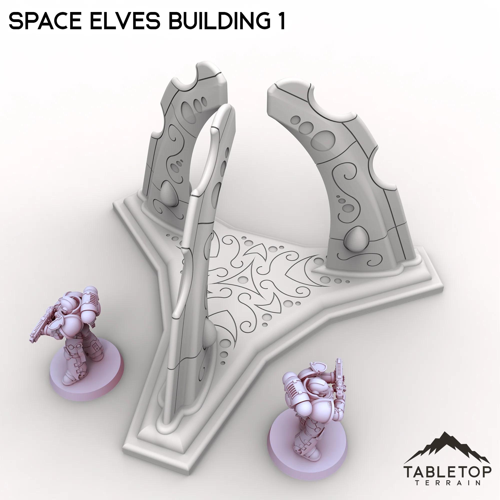 Space Elves Building 1 - Tabletop Terrain Grimdark Space Elves ...