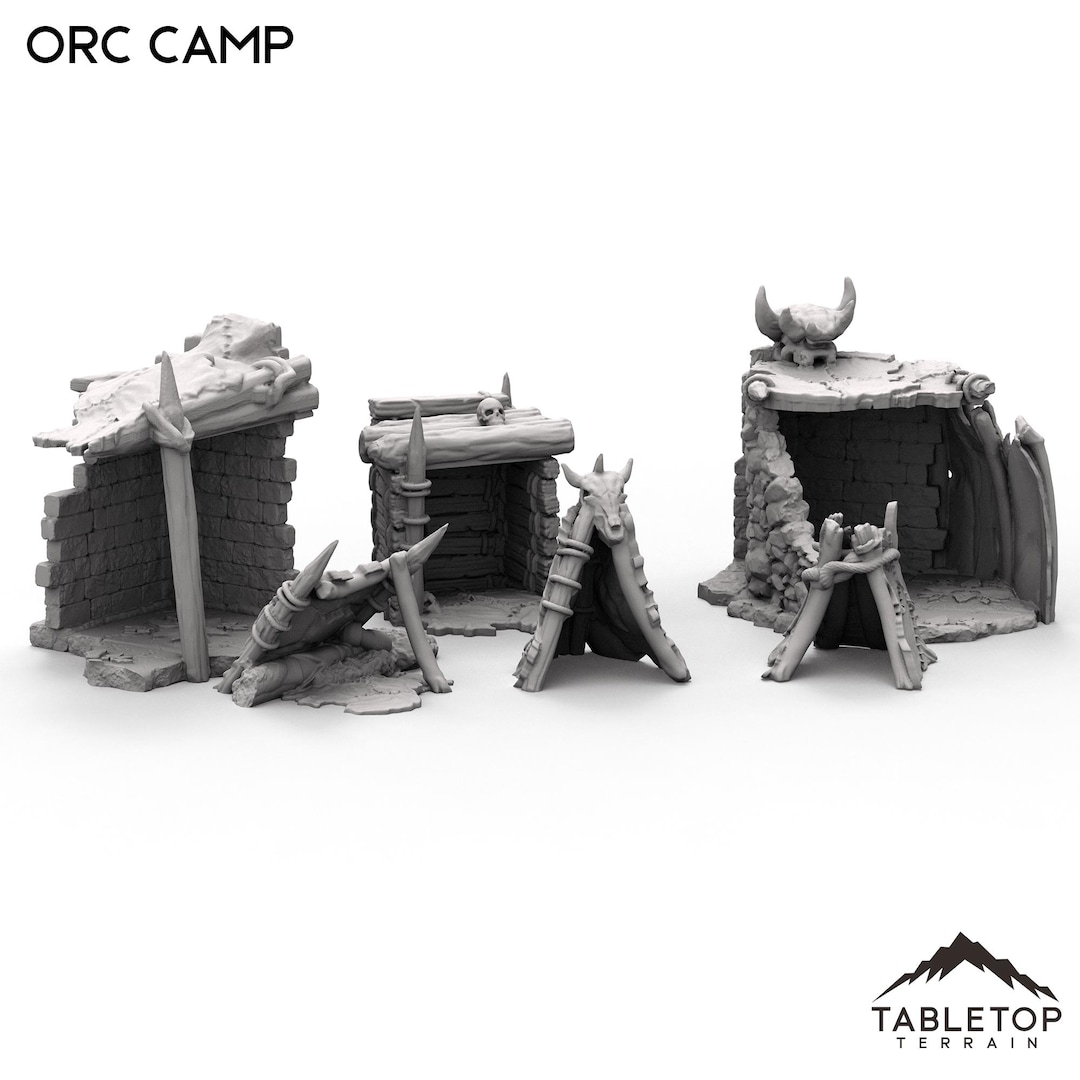 Orc Camp - Kingdom of Azragor - Tabletop Terrain High Fantasy DND 25mm ...