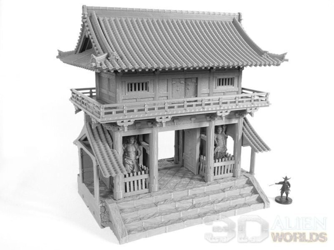Samurai Temple Outer Gate - Test of Honor Japan Miniatures Terrain - Etsy