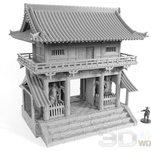 Samurai Temple Outer Gate - Test of Honor Japan Miniatures Terrain - Etsy