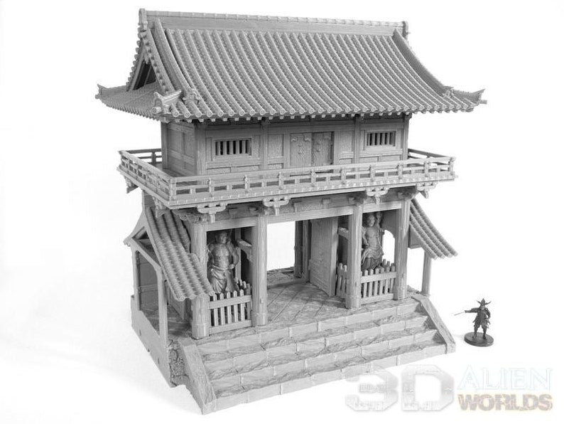 Samurai Temple Outer Gate - Test of Honor Japan Miniatures Terrain - Etsy