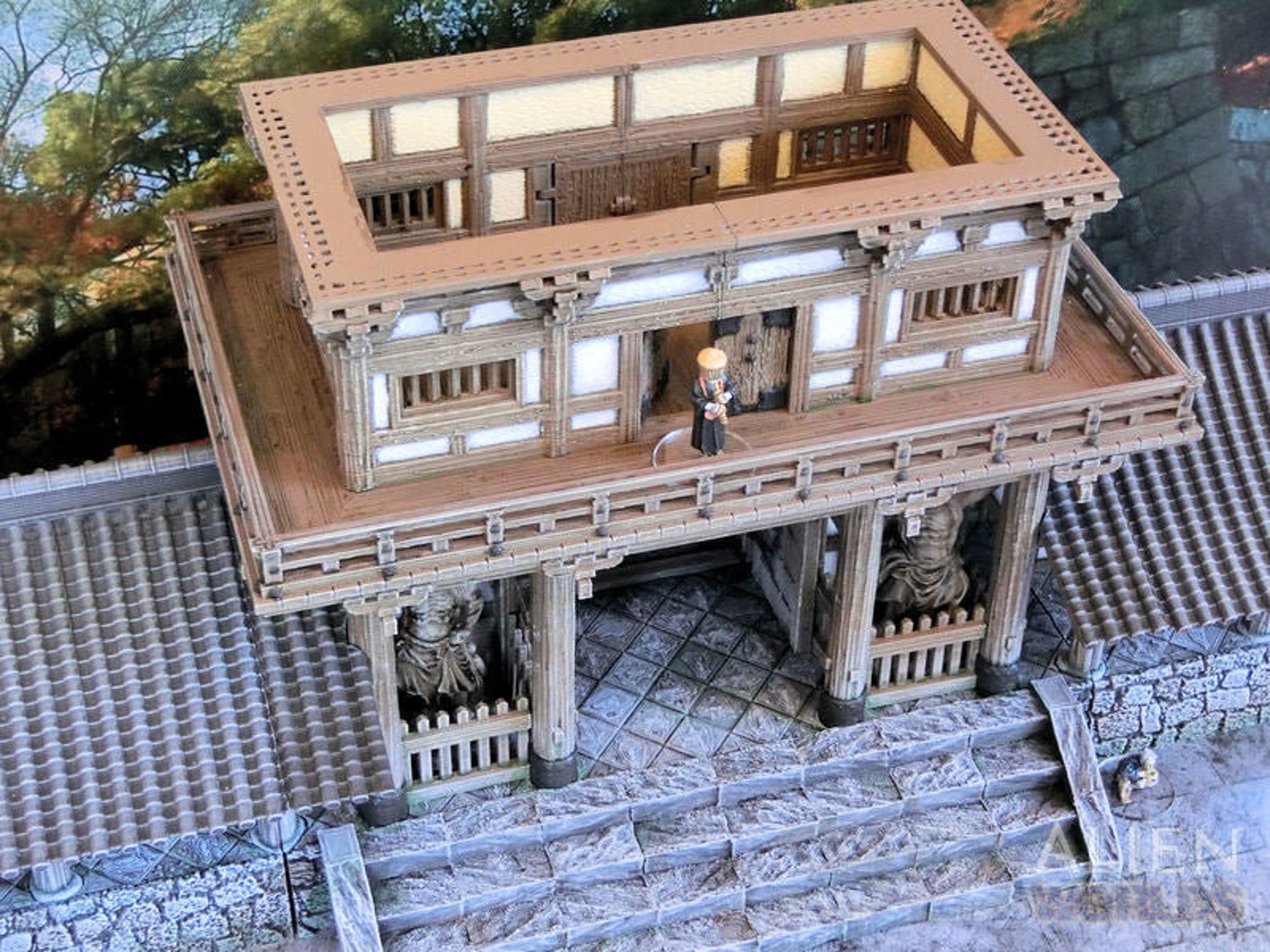 Samurai Temple Outer Gate - Test of Honor Japan Miniatures Terrain - Etsy