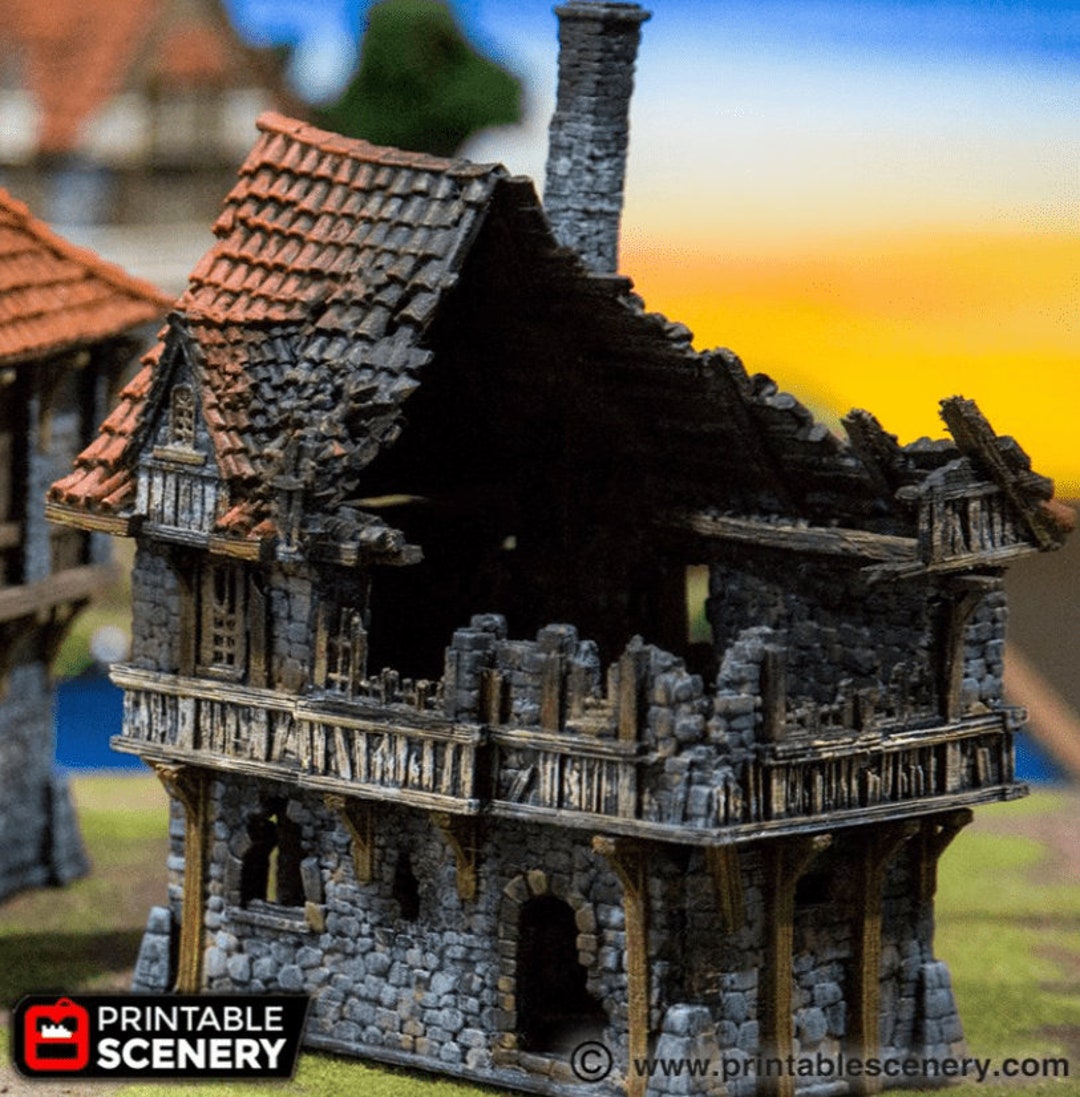 Ruined Port House - Fantasy Ruins - Winterdale Fantasy Terrain DND Aos ...