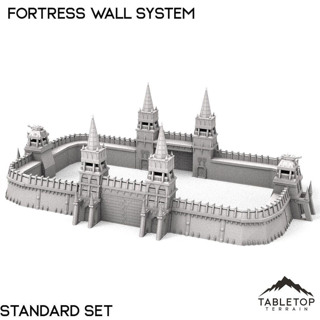 Apocalypse Fortress Wall System - Tabletop Terrain Grimdark Gothic ...
