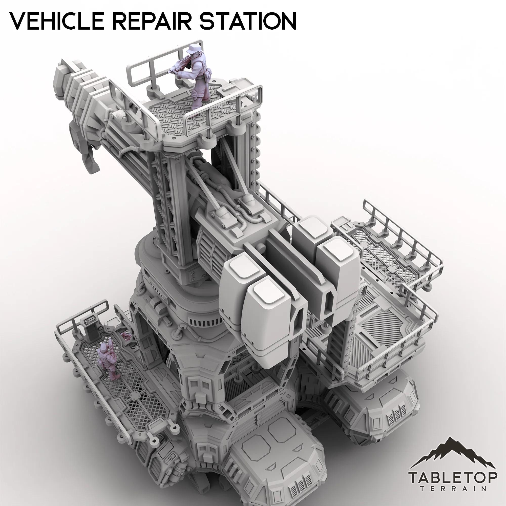 Vehicle Repair Station - Tabletop Terrain Grimdark Gothic Miniature ...