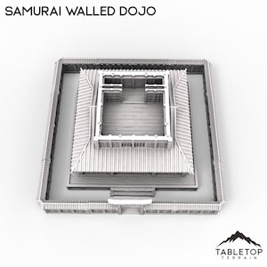 Walled Samurai Dojo - Test of Honor Bushido Tabletop Terrain 28mm 32mm ...