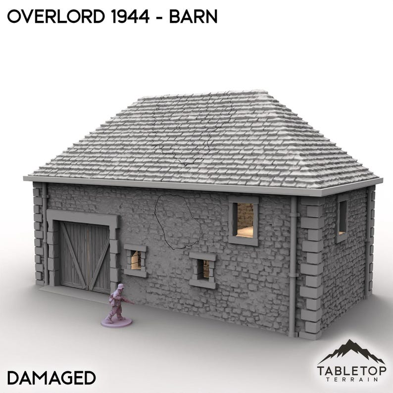 Overlord 1944 - Barn - WWII Terrain Wargame Tabletop Terrain Terrain ...