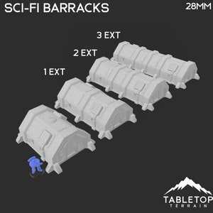 Tabletop Terrain Sci-fi Barracks Bunker Wargame Terrain 3d Printed 28mm Building Sci Fi Gothic ...