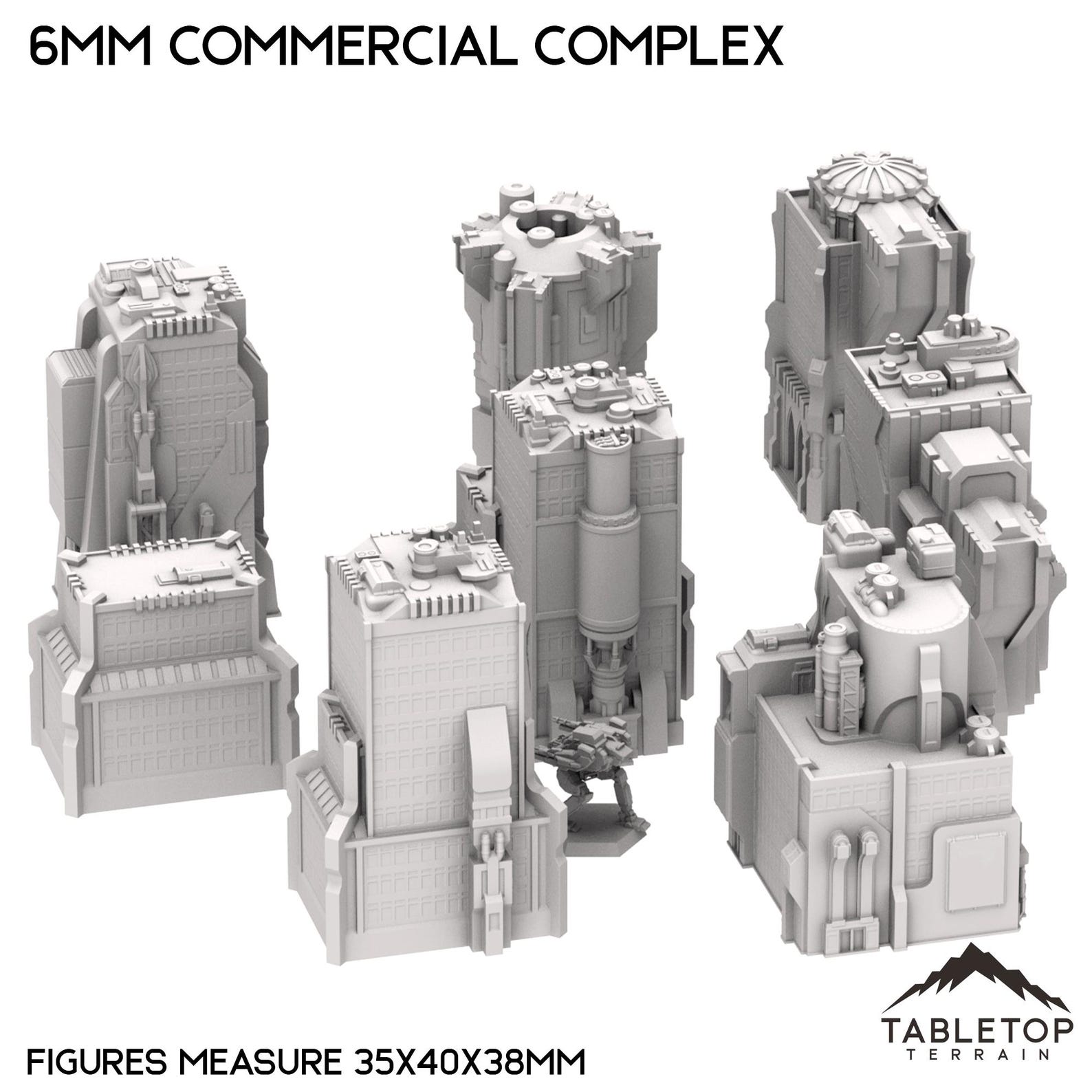 6mm Sci-fi Commercial Complex Bundle 1 - 6mm 8mm Mech Wargames Tabletop ...