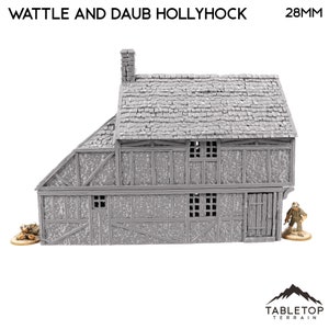 Wattle and Daub Hollyhock Cottage -country & King- Fantasy Historical ...