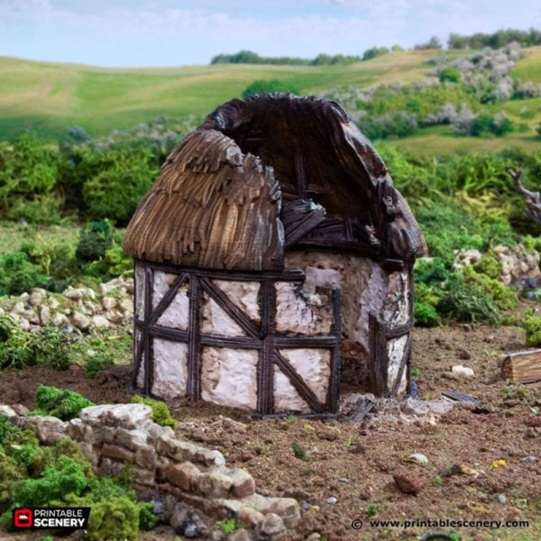Ruined Small Round House - Country & King - Fantasy Historical Building ...