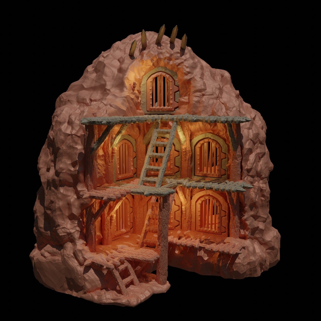 Small Cliff Prison - DND Aos Pathfinder Conquest Miniatureland Tabletop ...