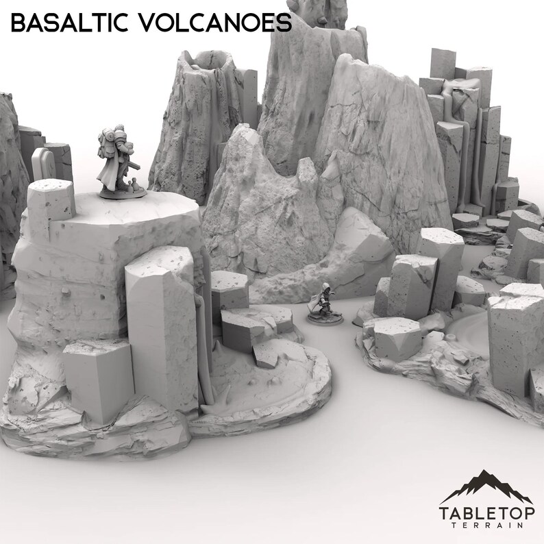 Basaltic Volcanoes - Tabletop Terrain Fantasy DND Miniature Roleplaying ...