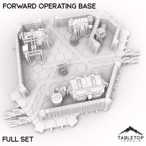 HEXTECH Forward Operating Base - 6mm - Thunderhead Studio 6mm Compatible With Small Scale Mech ...