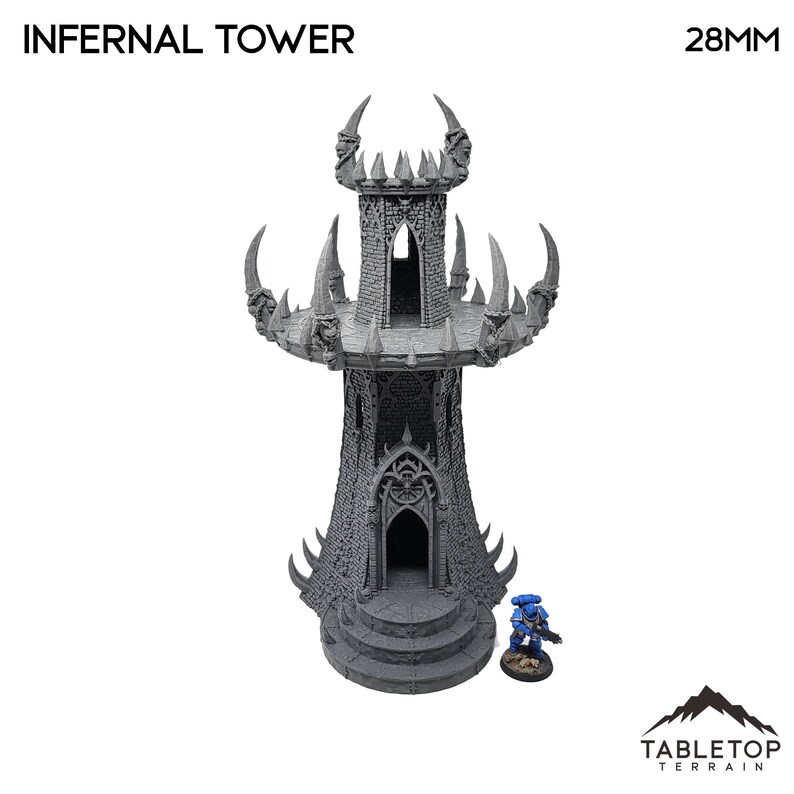 Infernal Tower Fantasy Demon Building - Etsy