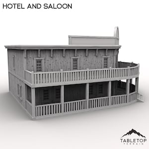 Western Hotel and Saloon - Wild West Terrain Wargaming RPG Exodus ...