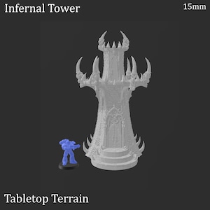 Infernal Tower Fantasy Demon Building - Etsy